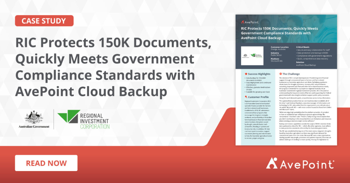 RIC Protects 150K Documents, Quickly Meets Government Compliance ...