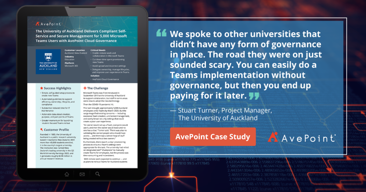 The University of Auckland Delivers Compliant Self-Service and Secure ...