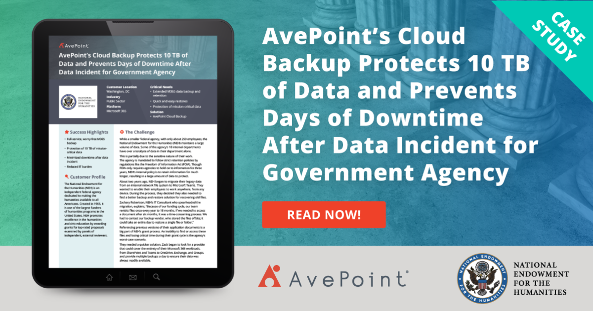 AvePoint’s Cloud Backup Protects 10 TB of Data and Prevents Days of ...