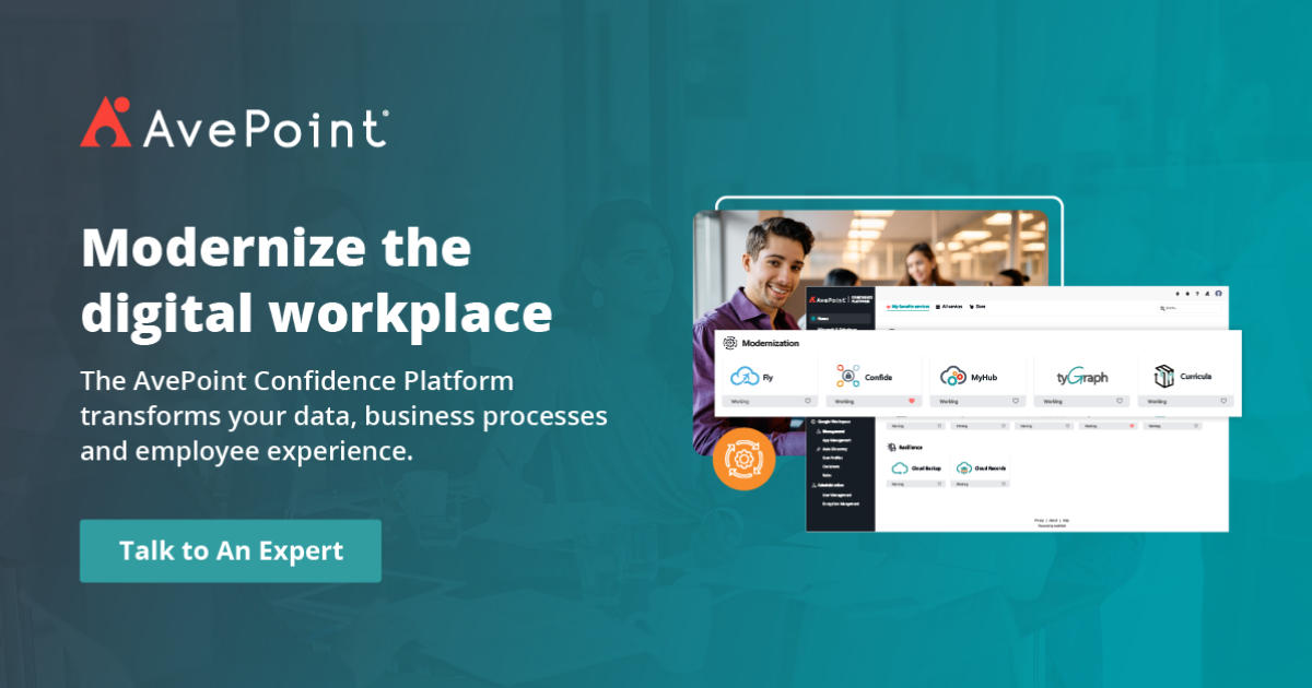 Elevate Your Business With AvePoint Confidence Platform's Suite of ...